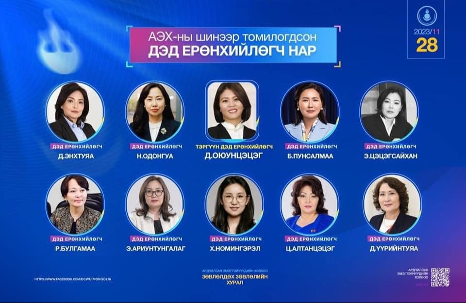 Ардчилсан Эмэгтэйчүүдийн Холбооны Тэргүүн дэд ерөнхийлөгчөөр Д