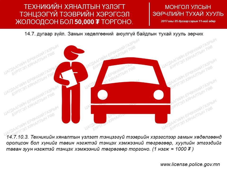 Замын хөдөлгөөний аюулгүй байдлын тухай хуулийн зарим заалт Зөрчлийн