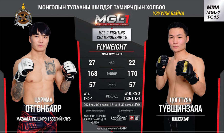 "MGL-1 Fighting Championship" энэ сарын 12-нд болно